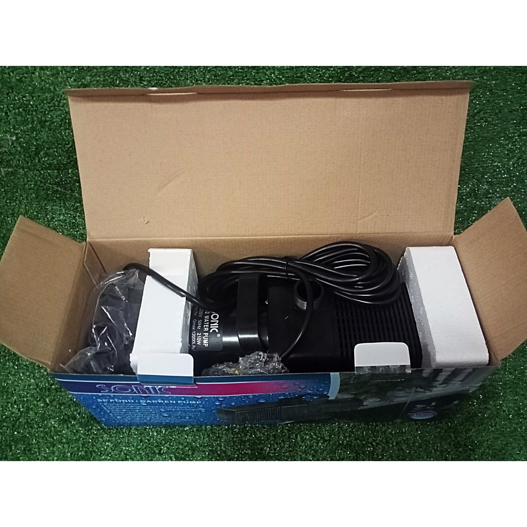 ปั้มน้ำยอดนิยม ราคาถูก SONIC SP-612 ปั๊มดูดน้ำ ปั้มน้ำบ่อปลา ปั๊มน้ำพุ ...