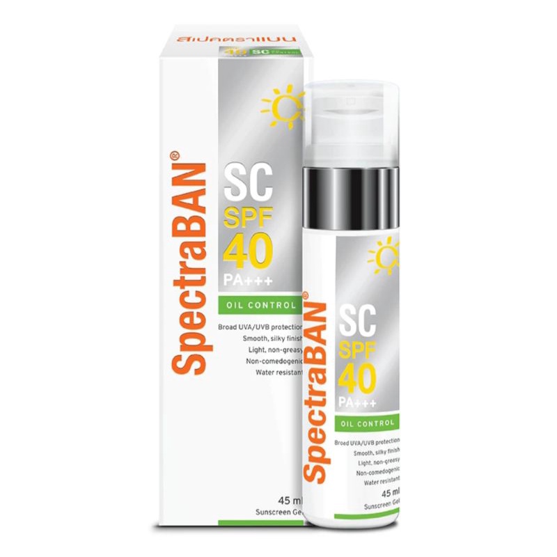 SpectraBAN SC SUNSCREEN SEBUM CONTROL GEL SPF 40 PA (PPD 13) 45 ml สเปค ...