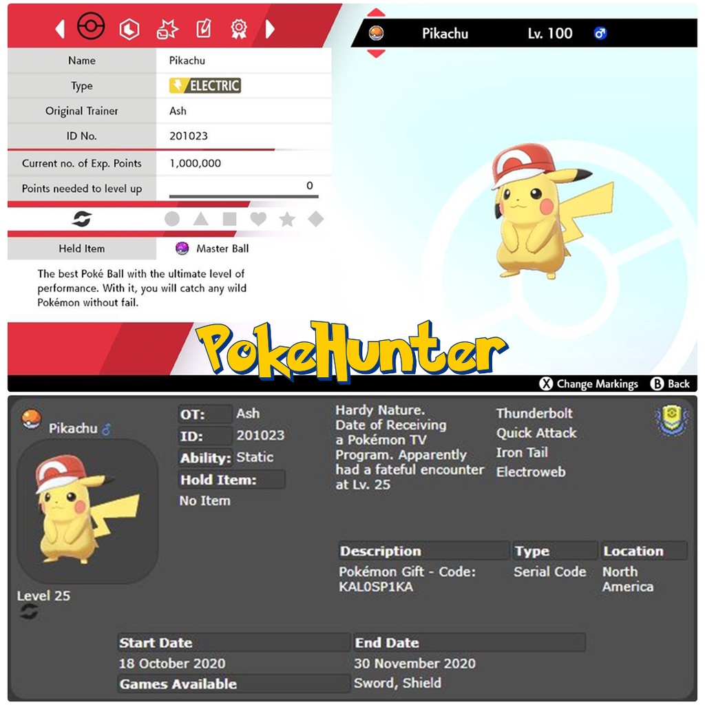 Pokémon Event Pikachu Wearing Ashs Caps - pokehunterth - ThaiPick