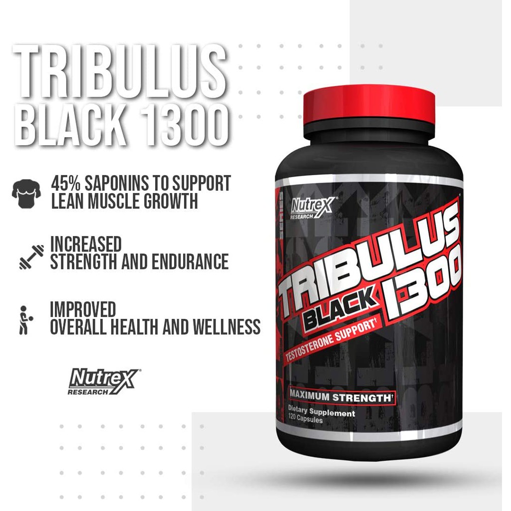 Nutrex Tribulus 1300mg/servings ขนาด 120 แคปซูล สารสกัดจากธรรมชาติ ช่วย ...
