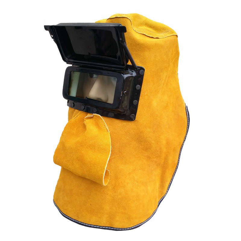 【Starting】Welding Mask Cowhide Leather Comfortable Welding Leather Hood ...