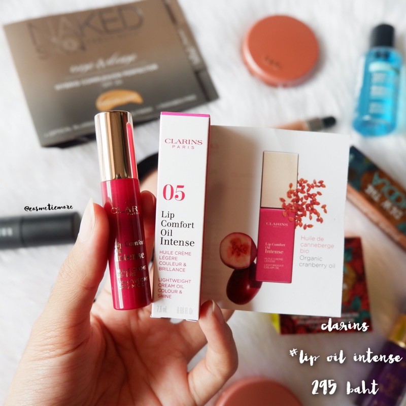 พร้อมส่ง! ️ clarins lip comfort oil intense 2.8ml สี 05 intense pink ...