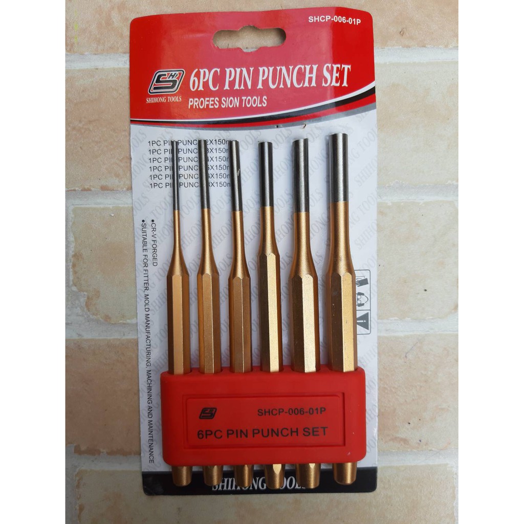 เหล็กส่ง 6 ชิ้น Pin Punch set | Shopee Thailand