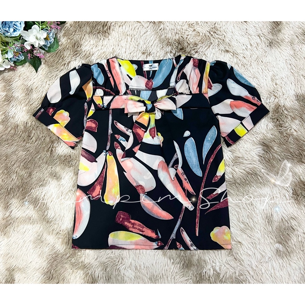 ส่งไว กรอกโค้ด WMLBVF ลดทันที 20 เสื้อลายผูกโบว์อกแขนตุ๊กตา ...