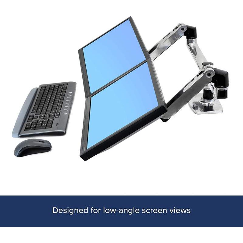 ผ่อน0 Ergotron LX Dual Side-by-Side Arm (polished aluminum) Two-Monitor ...