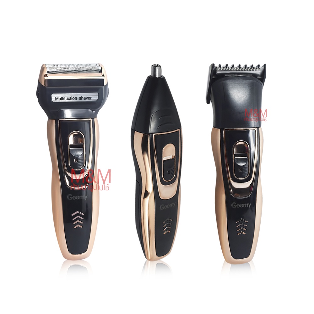 ลูกค้าใหม่1บาท แบตตาเลี่ยน ปัตตาเลี่ยน 3IN1 โกนหนวด ตัดผม ตัดขนจมูก GM-595 แบตตาเลี่ยนตัดผม ...