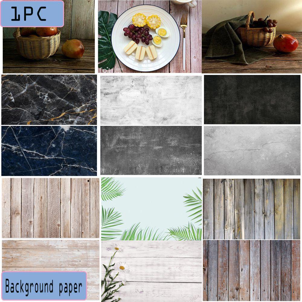 SIMPLE 1PC Beautiful Background Photo Props Creative Double-sided Wood Grain Photography ...
