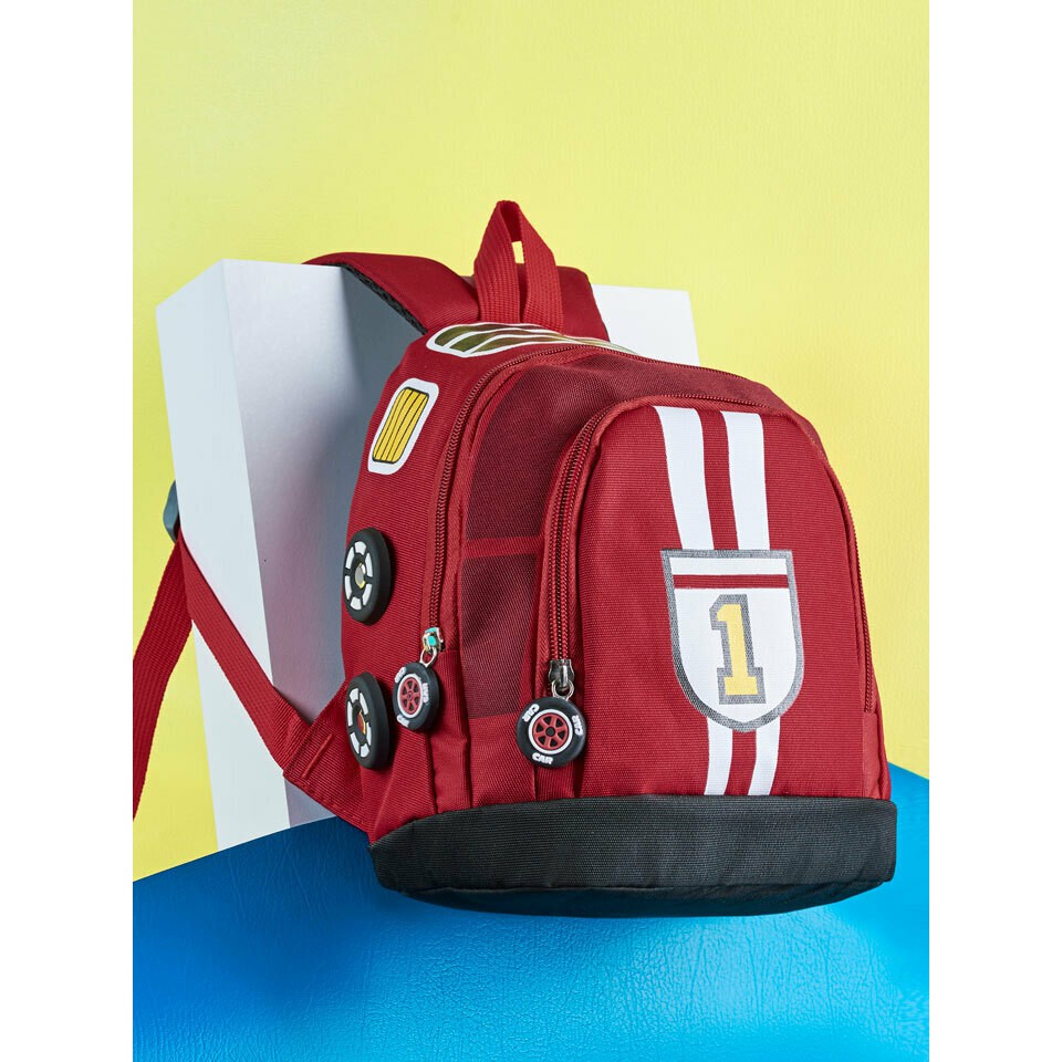 กระเป๋าสะพายหลัง กระเป๋าเป้ลายรถแข่ง เป้สะพายหลังสำหรับเด็ก Boys Race ...