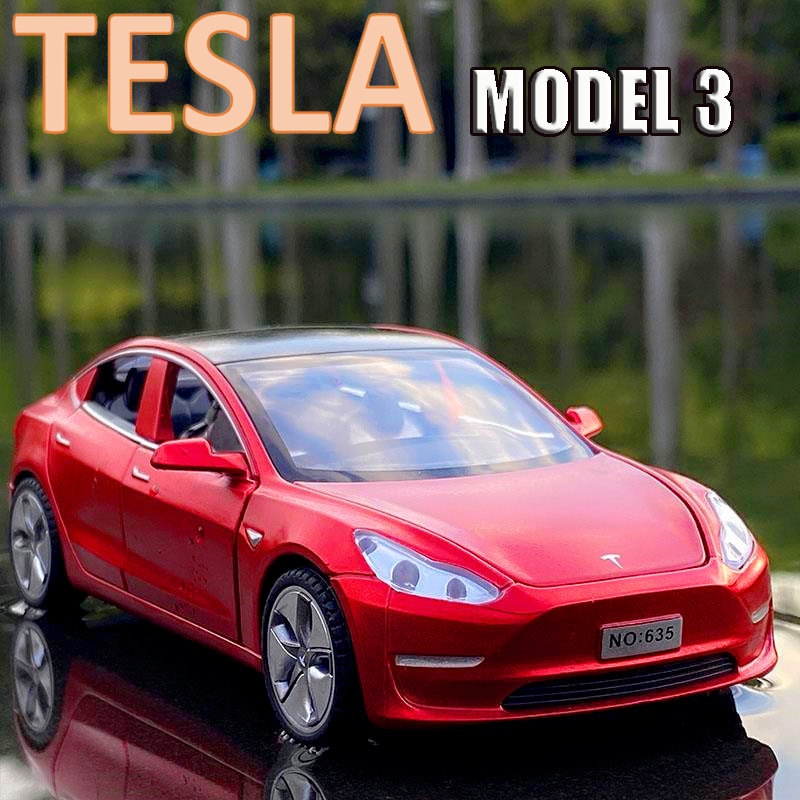 New 132 Tesla MODEL 3 Alloy Car Model Diecasts Toy Vehicles Toy Cars ...