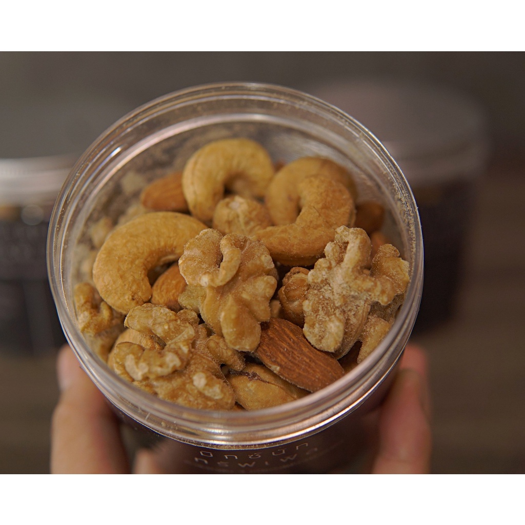 Truffle Mixed nuts ถั่วรวมอบ 3 ชนิด รสทรัฟเฟิล เม็ดมะม่วง อัลมอนด์ วอลน ...