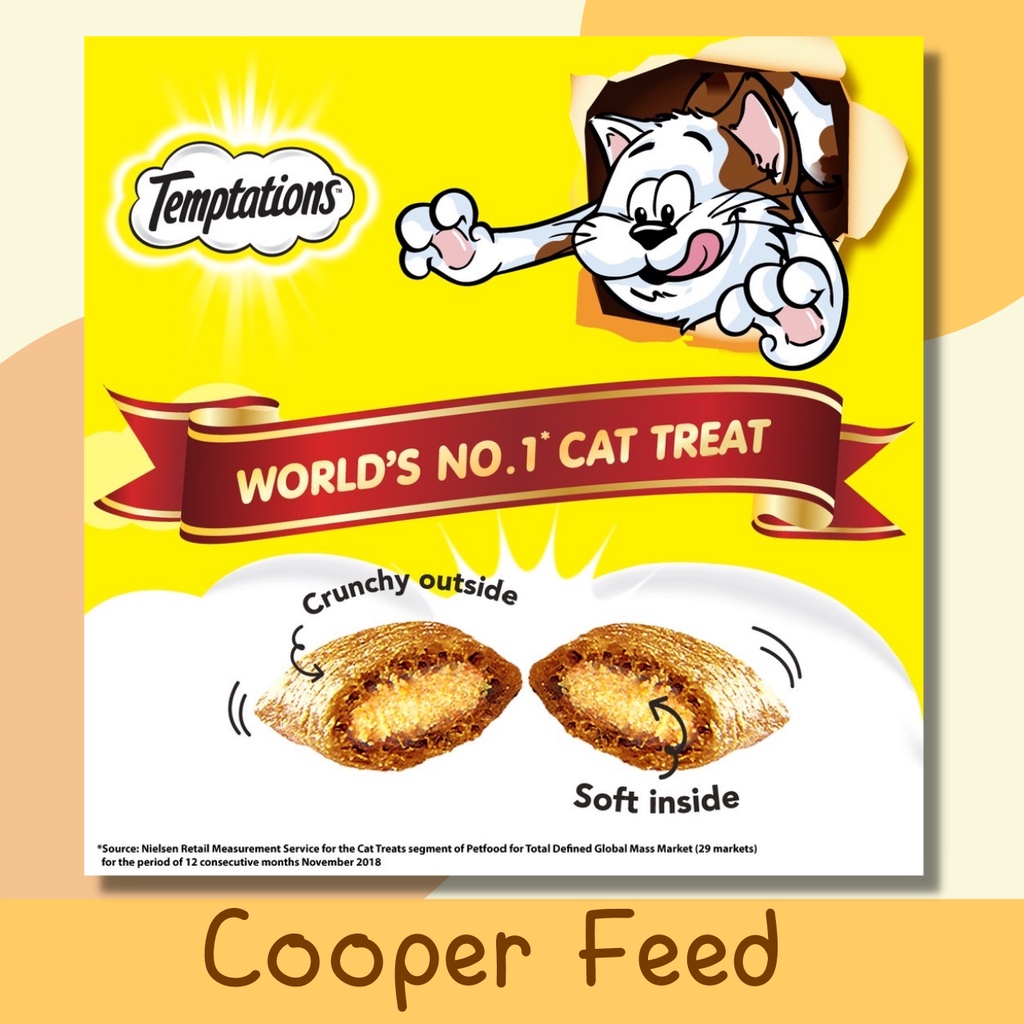 Cooper Feed Whiskas Temptations Tasty Savoury Salmon Flavour วิสกัส เทม ...