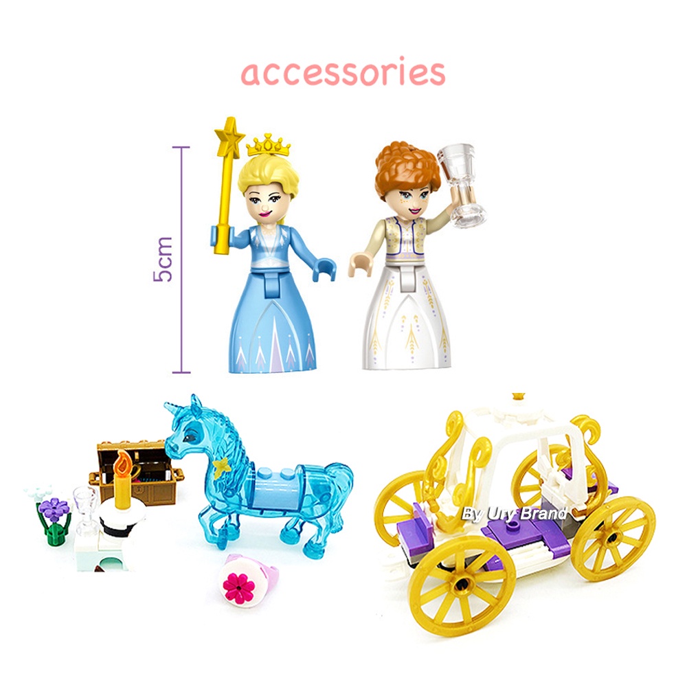 Lego Friends ที่เข้ากันได้ Disney Frozen Lepin Castle Princess Carriage ...
