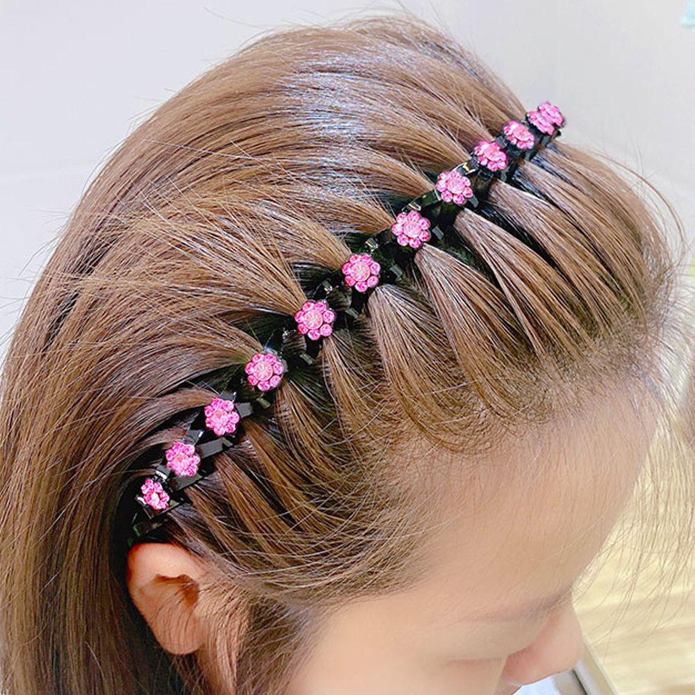 Aubrey1 Trendy Korean Style Hairbands Sweet Crystal Women Hair Hoop