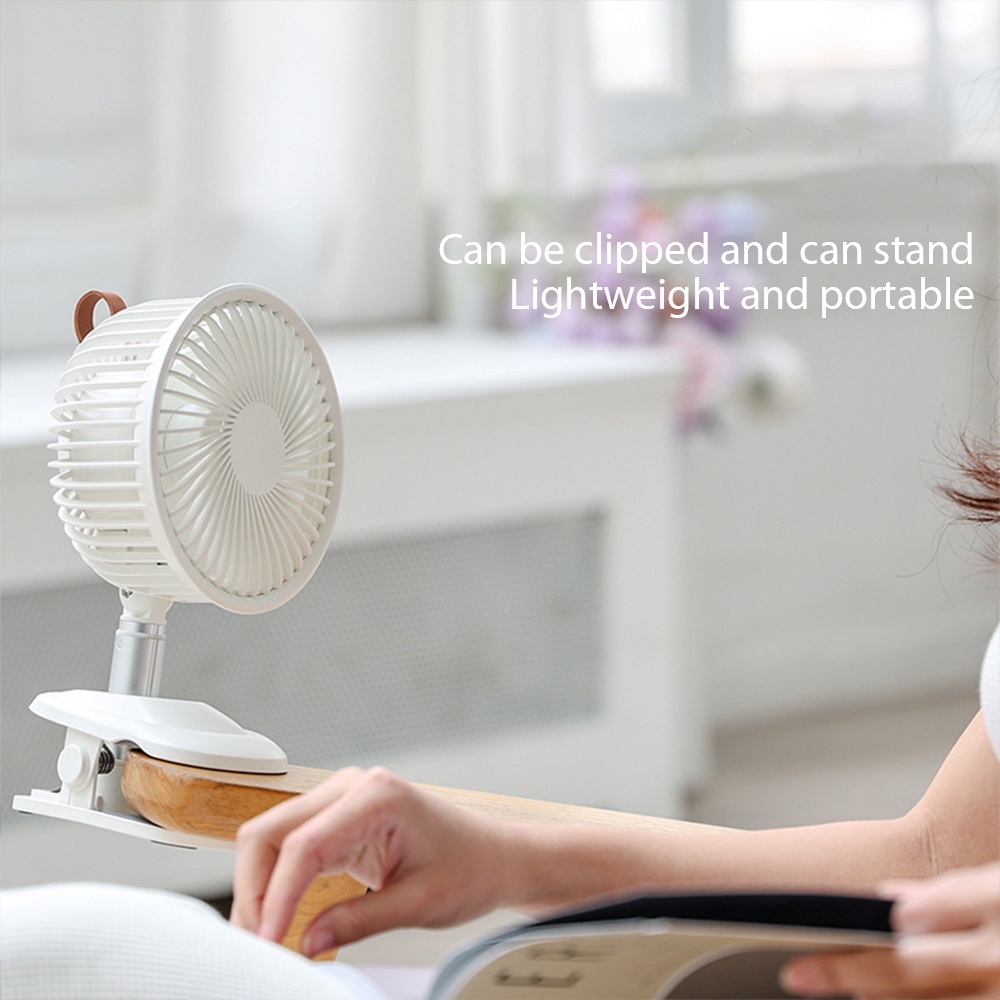 Geekroom Multifunctional Clip Mini Fan USB Rechargeable Portable ...