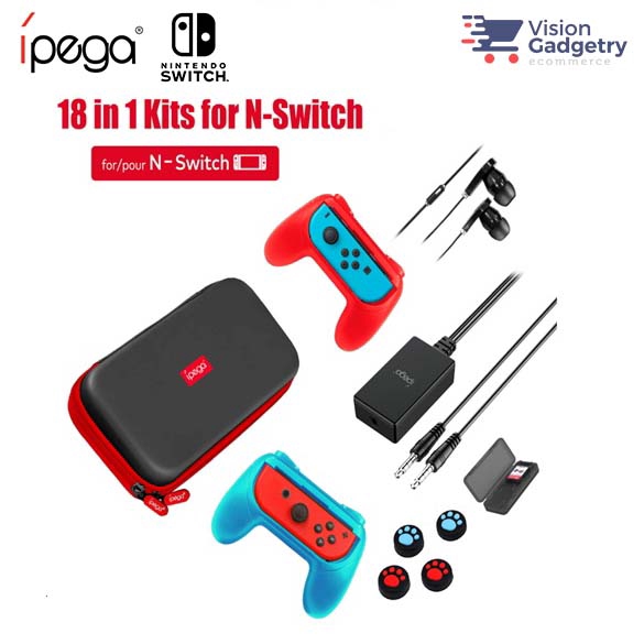 Ipega 18 in 1 กระเป๋าเคสป้องกันหน้าจอ สําหรับ Nintendo Switch PG-9182 ...