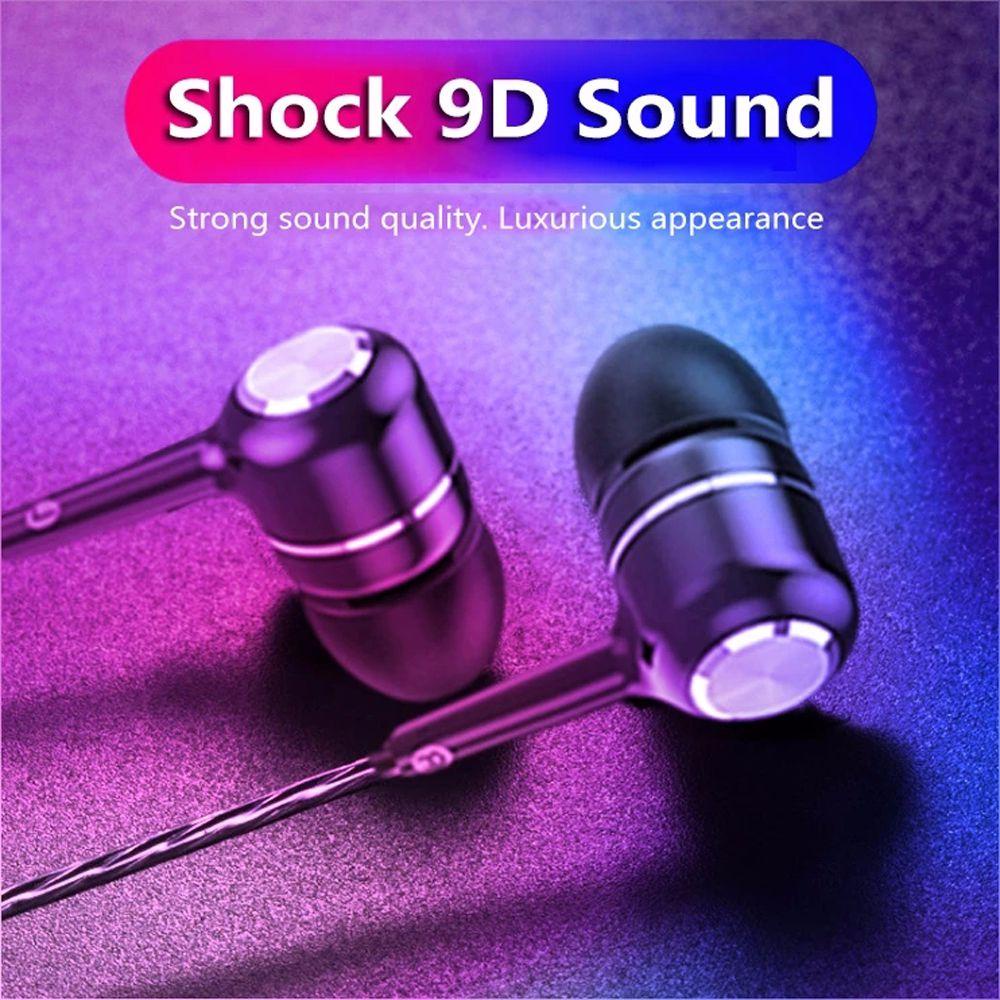 PEWANY for Huawei Sport Earphone With Mic Wired Earphone Headphones In Ear Noise Cancelling ...