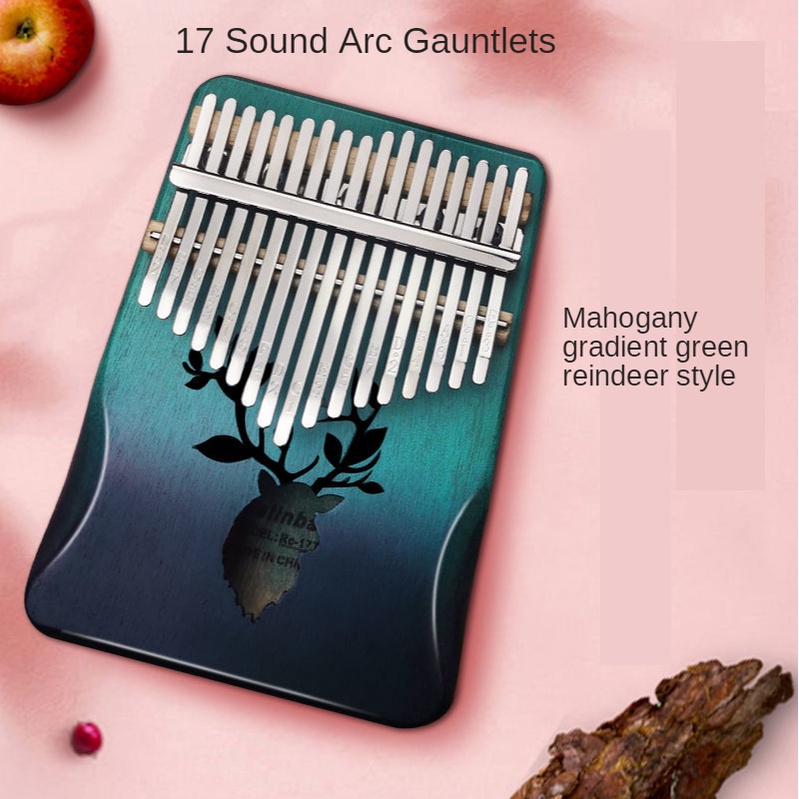 Byla Kalimba 17 Key Thumb Piano Mahogany Wooden Mbira Musical ...