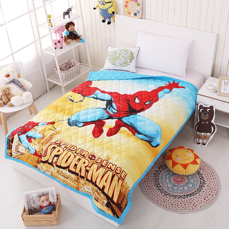 150X200cm Minecraft Bed Cover Steve Creeper Bedding Summer Quilt ...