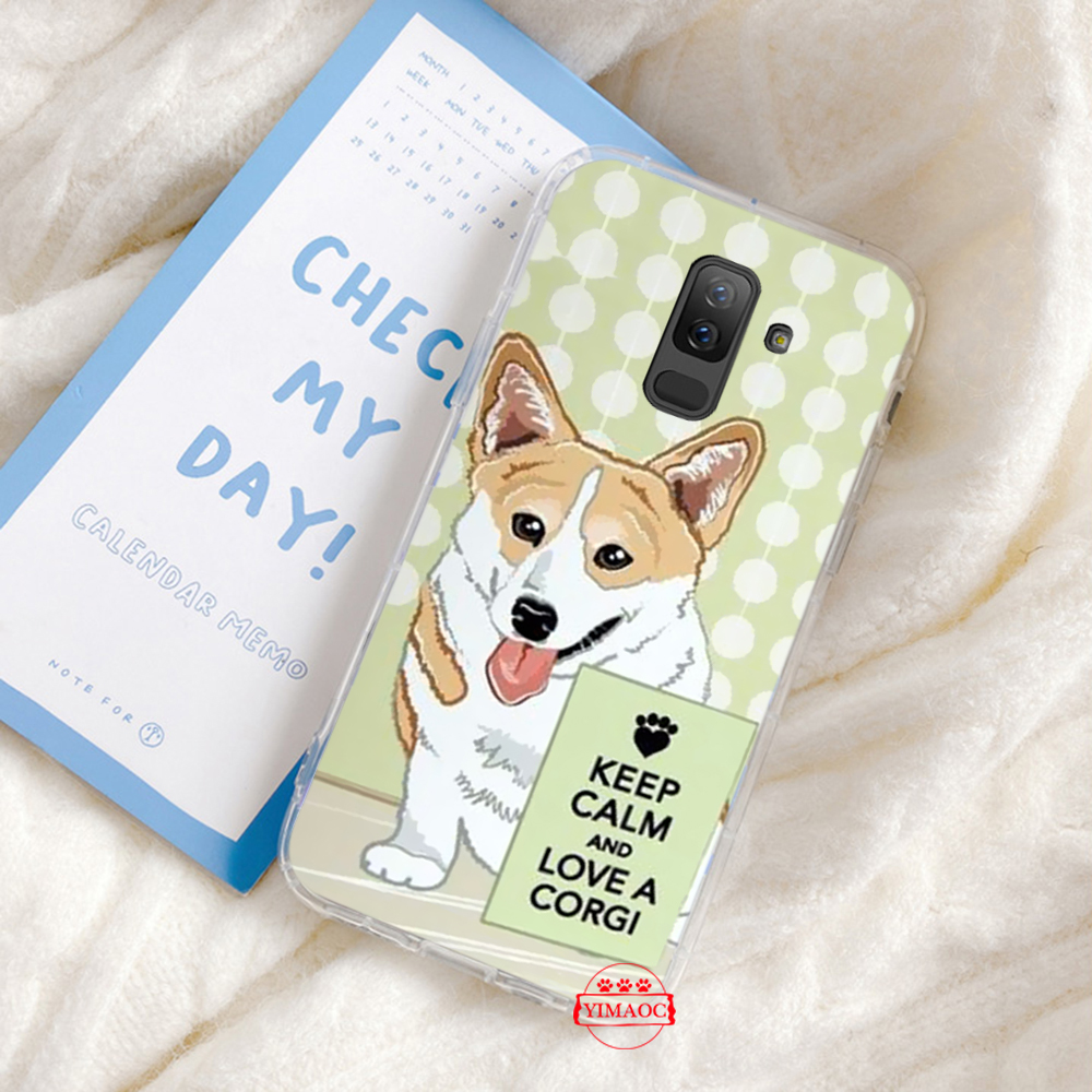 เคสโทรศัพท์มือถือลายการ์ตูนสุนัข Corgi สําหรับ Samsung A5 2017 A6 Plus ...