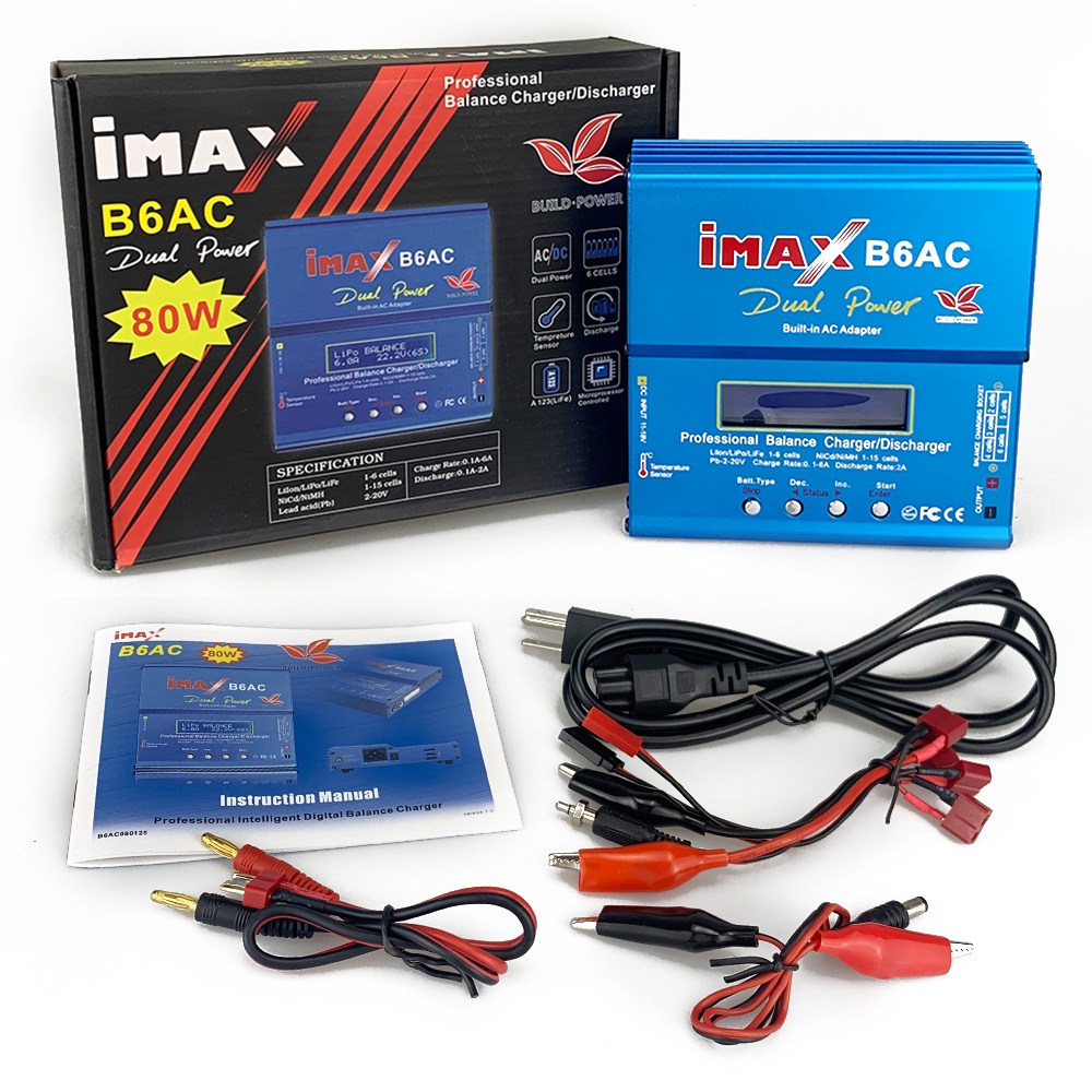 iMAX B6AC B6 B3 Lipo Charger Balancer LCD Screen Display RC Charger ...