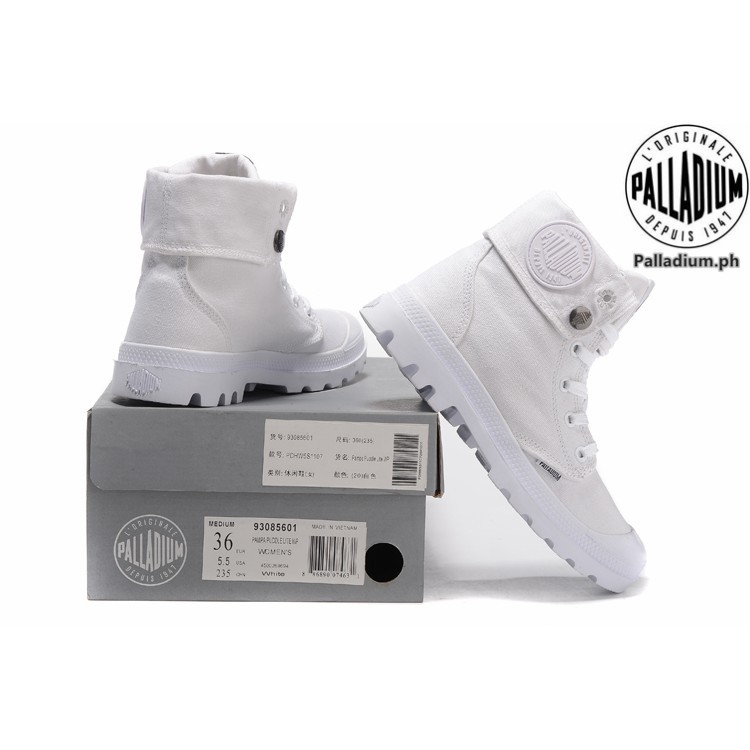 100Original PALLADIUM White Martin Boots mens and womens canvas shoes ...