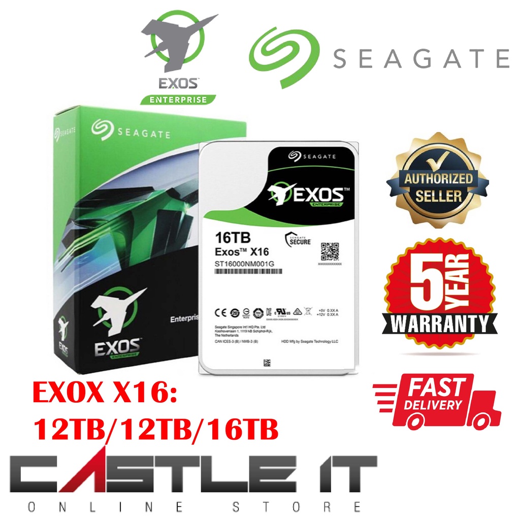 Seagate ENTERPRISE EXOS X16 SATA3 10TB 12TB 16TB 256MB 7200RPM ...