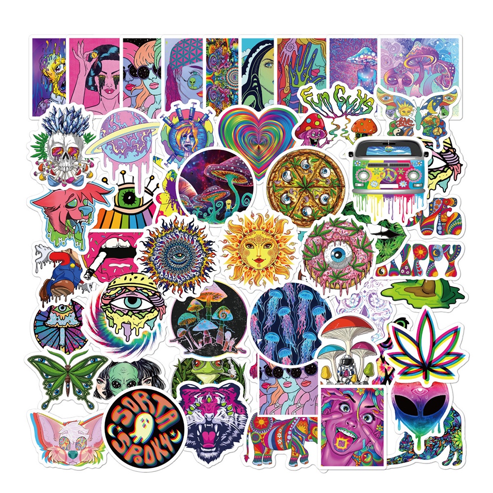 สติกเกอร์10/30/50cs sychedelic Art Graffiti Stickers Aesthetic ...