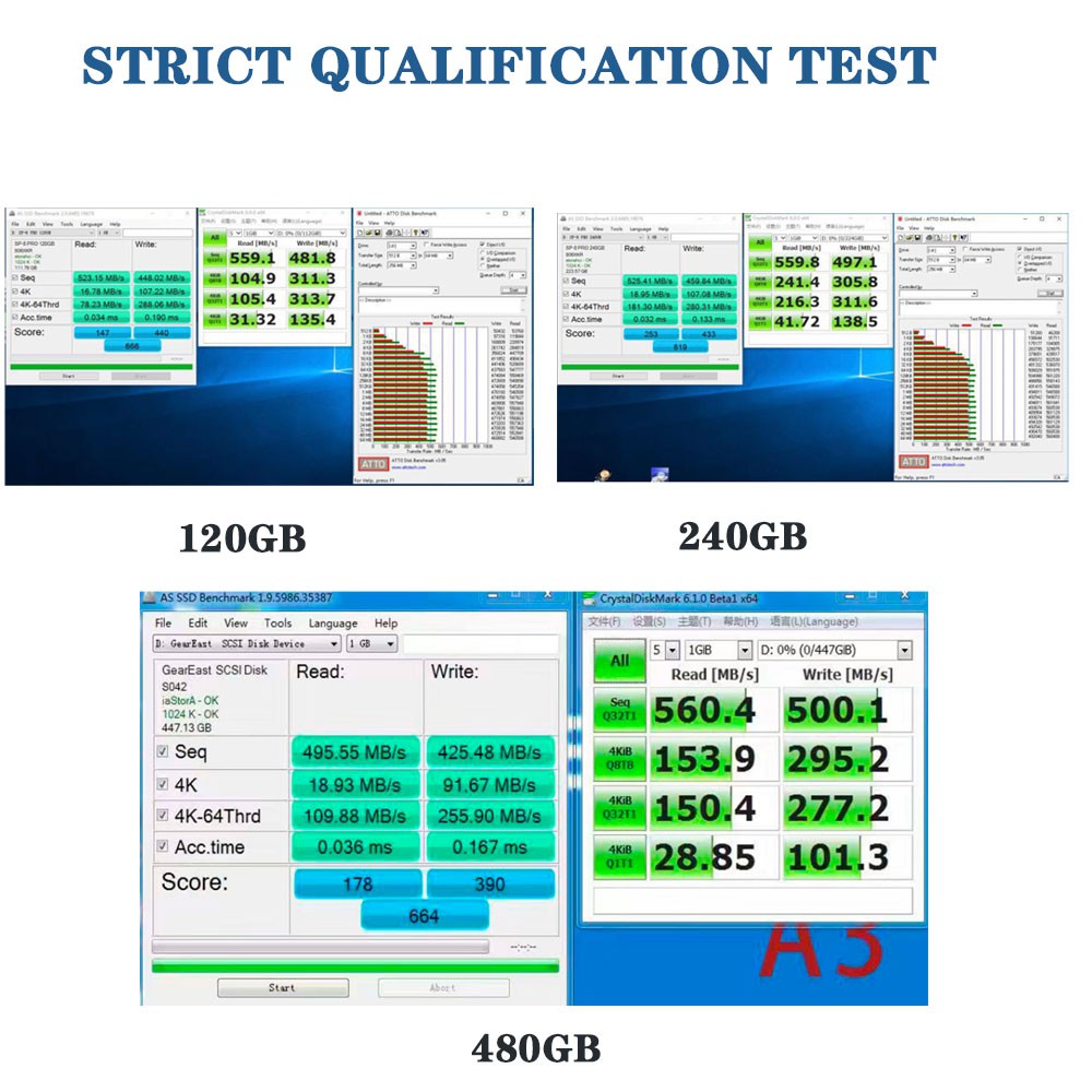 แผ่นดิสก์คอมพิวเตอร์RCESSD Metal SSD 360GB 240GB 120GB 480GB 960GB 1TB ...