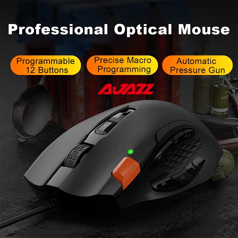 Dark Alien V600 ergonomic mouse gaming RGB Adjustable Ergonomic เมาส์ ...