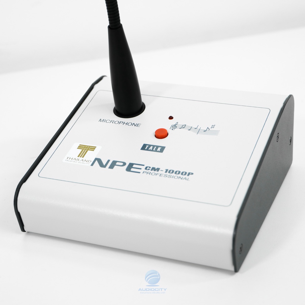NPE CM-1000P ไมค์ประกาศ Chime Microphone ไมค์ประกาศแบบตั้งโต๊ะ มีปุ่มเสียงพูดระฆัง - audiocity ...