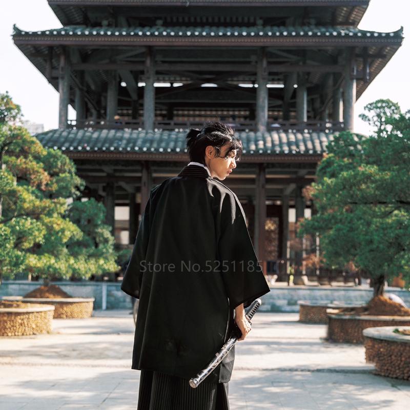 Japanese Kimono Men Formal Clothes Traditional Samurai Clothes Cardigan ...