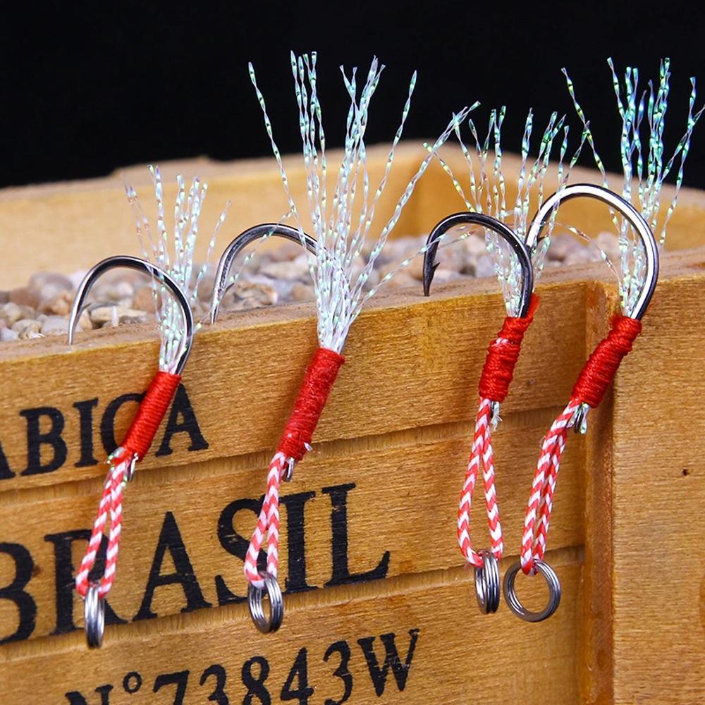 KORYES Fishing Accessories Single Jig Hooks Pesca Fishing Jigging Hook Cast Jigs Assist Hook Sea ...