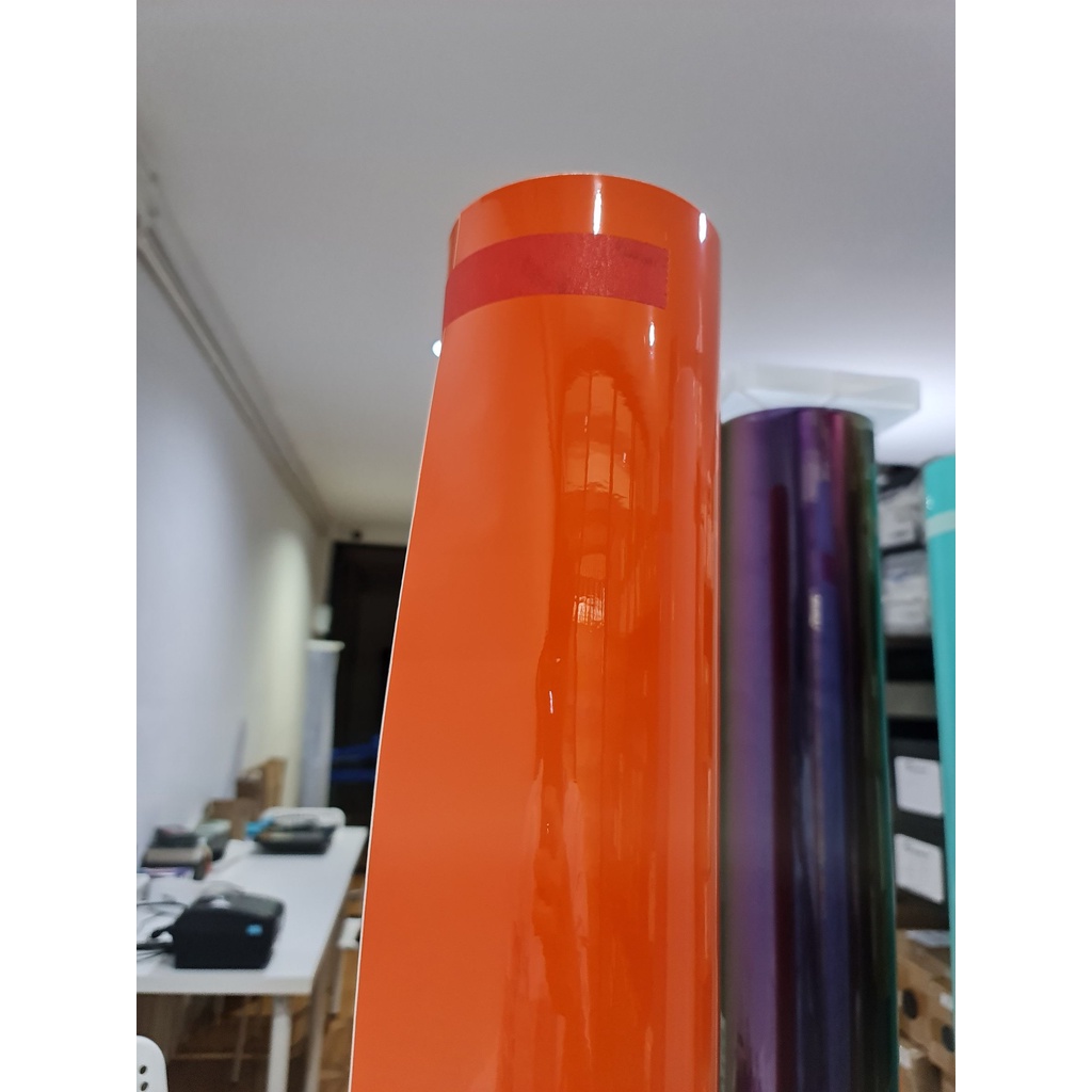 Colorflash ฟิล์มเปลี่ยนสีรถ สีส้ม Film wrap สีรถยนต์ มอเตอร์ไซค์ ฟิล์มกันรอย กัน UV ฟิล์มติดรถ ...