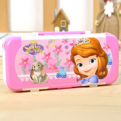 Cartoon multi-function stationery box childrens three-layer pencil box ...