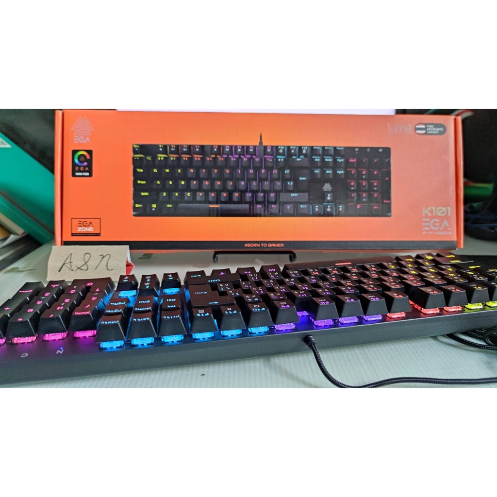 Keyboard Mechanical Gaming EGA K101 คีย์บอร์ดเกมมิ่ง คีย์บอร์ดมีไฟ Blue ...