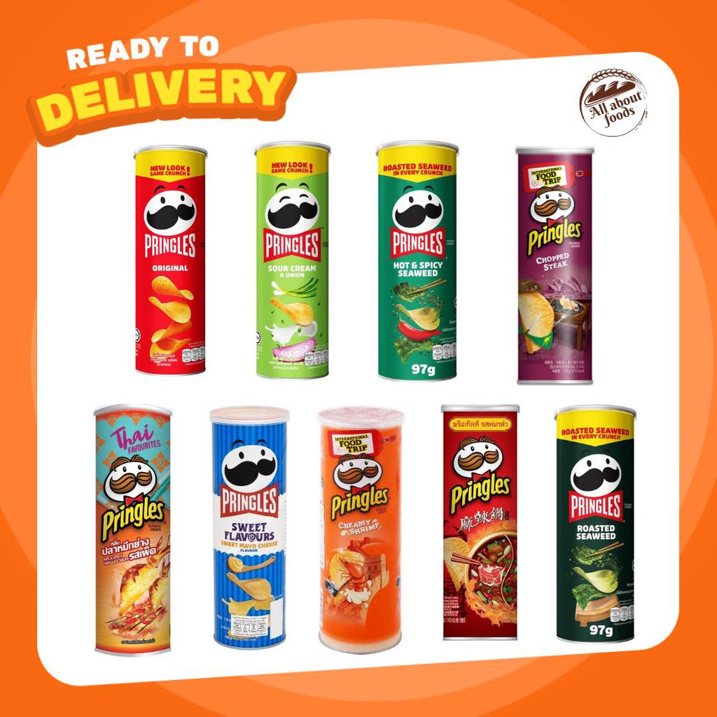 Pringles พริงเกิลส์มันฝรั่งทอดกรอบมีให้เลือกถึง 9 รสชาติ | Shopee Thailand