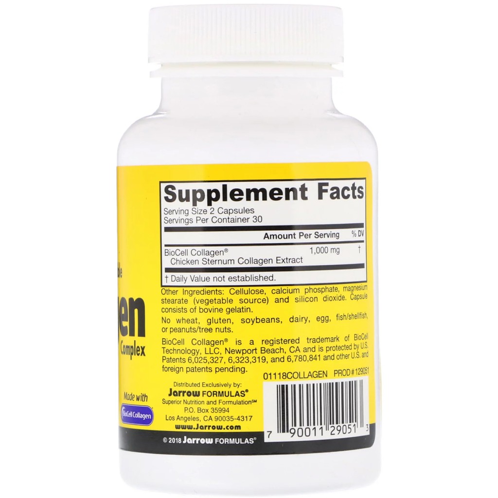 คอลลาเจน 2บำรุงไขข้อ Jarrow Formulas Type II Collagen Complex 60 ...