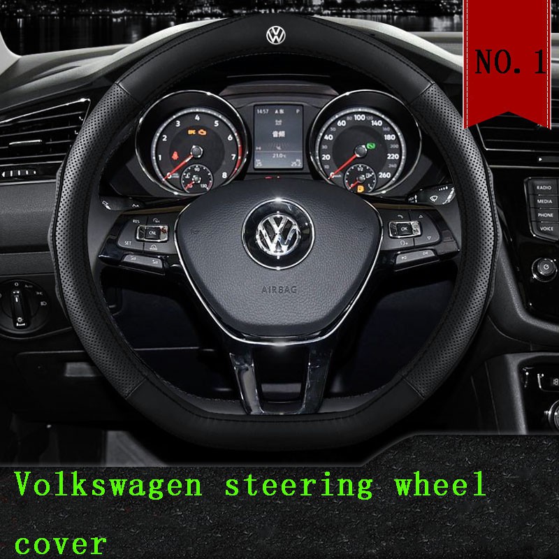 Volkswagen car steering wheel cover Passat Polo Jetta Beetle Golf Vento ...