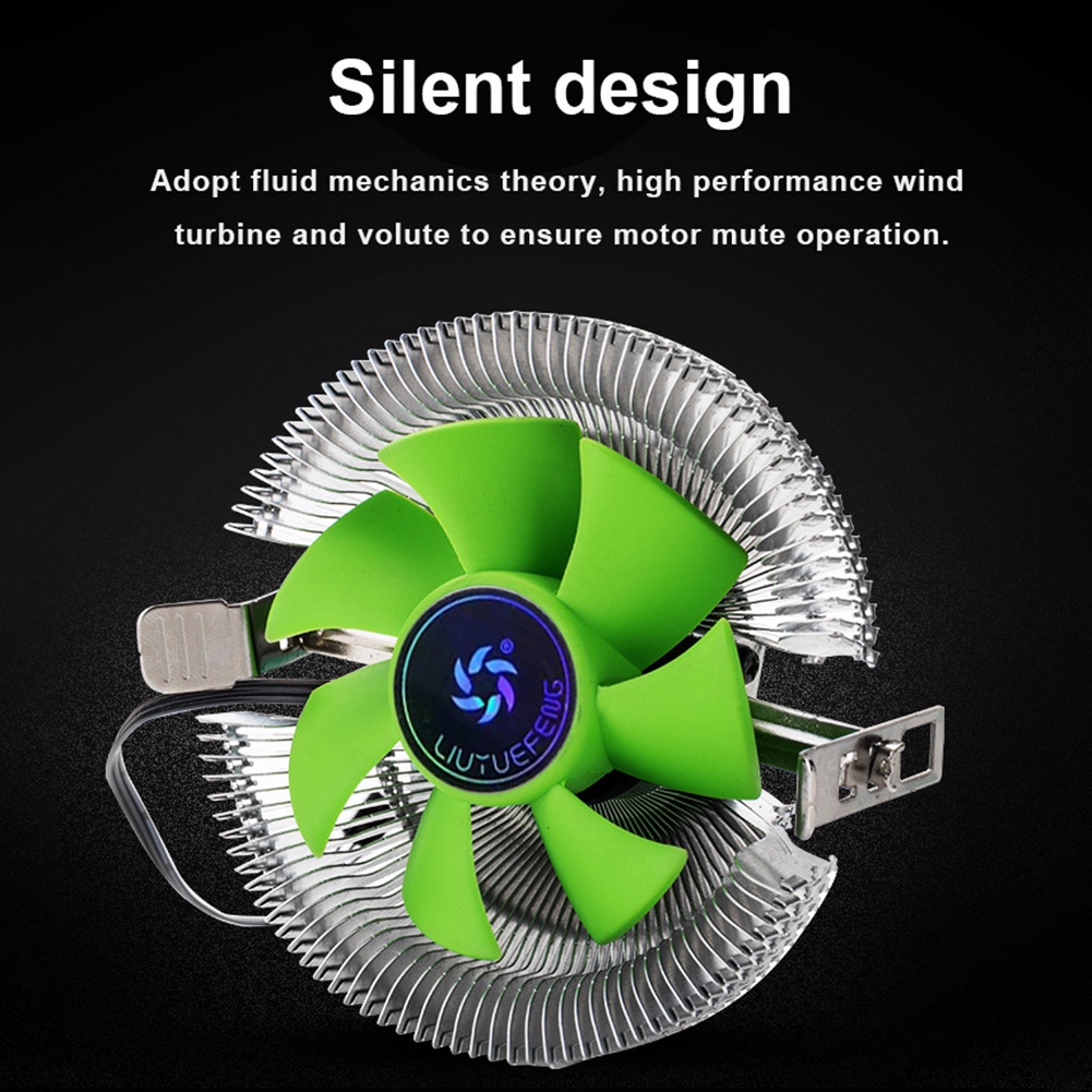 CPU Cooler 3 Pin 1800RPM Quiet PC Radiator Cooling Fan for Intel AMD ...