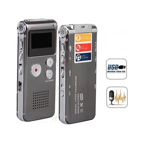 บันทึกเสียงRechargeable External Mic 4GB Voice Activated USB Digital ...