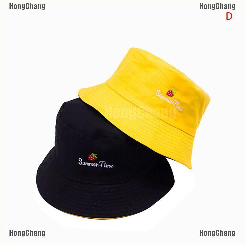 LHGC Two Side Bucket Hat Unisex Women Men Fashion Bob Caps Hip Hop ...