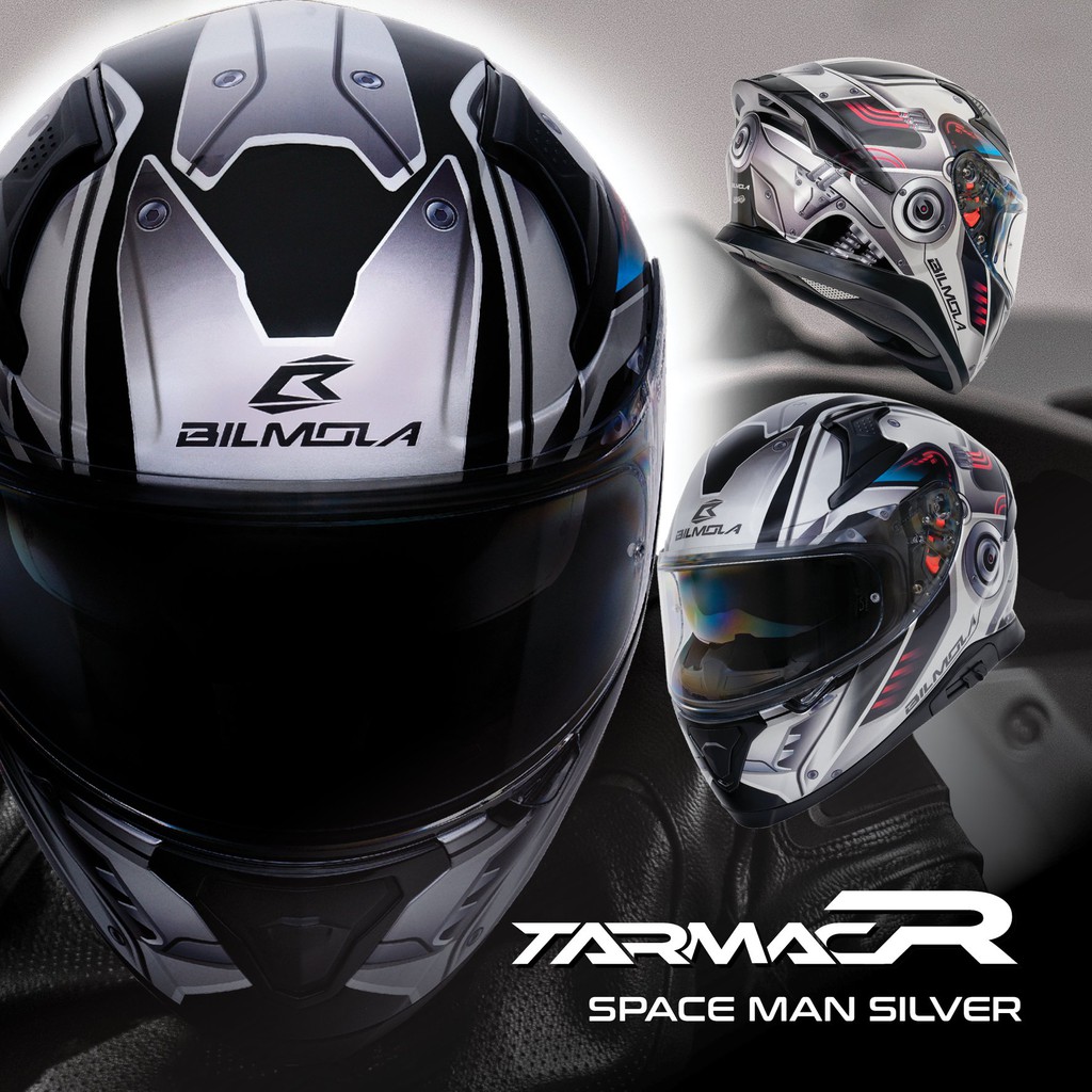 หมวกกันน็อค Bilmola Tarmac R 2019 - Space Man Silver | Shopee Thailand