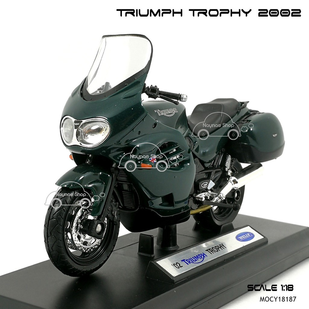 โมเดล มอเตอร์ไซด์ บิ๊กไบค์ TRIUMPH TROPHY 2002 สีเขียว | Shopee Thailand