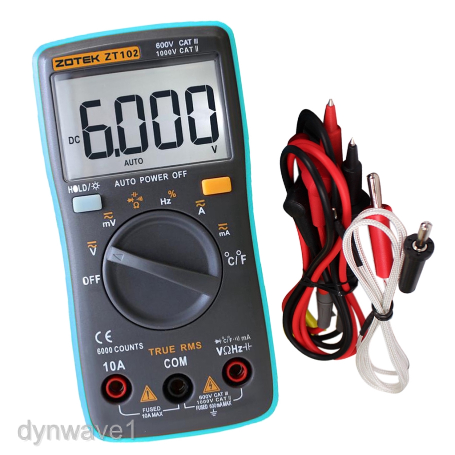 6000 Counts Auto Ranging Digital Multimeter TRMS Multi Tester AC / DC ...