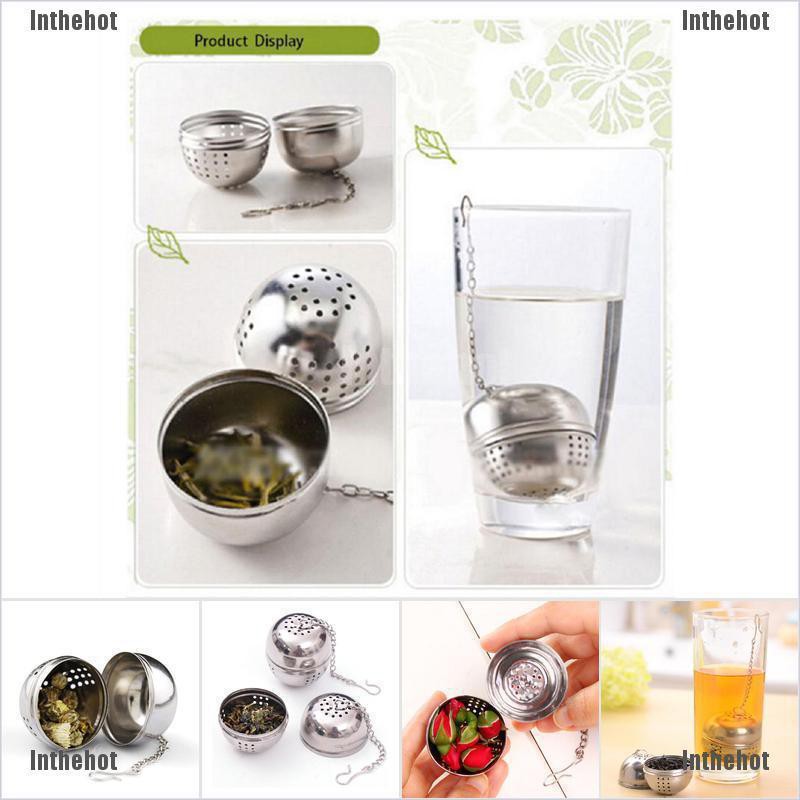 L Tea Infuser Stainless Steel Sphere Mesh Tea Strainer Coffee Herb ...
