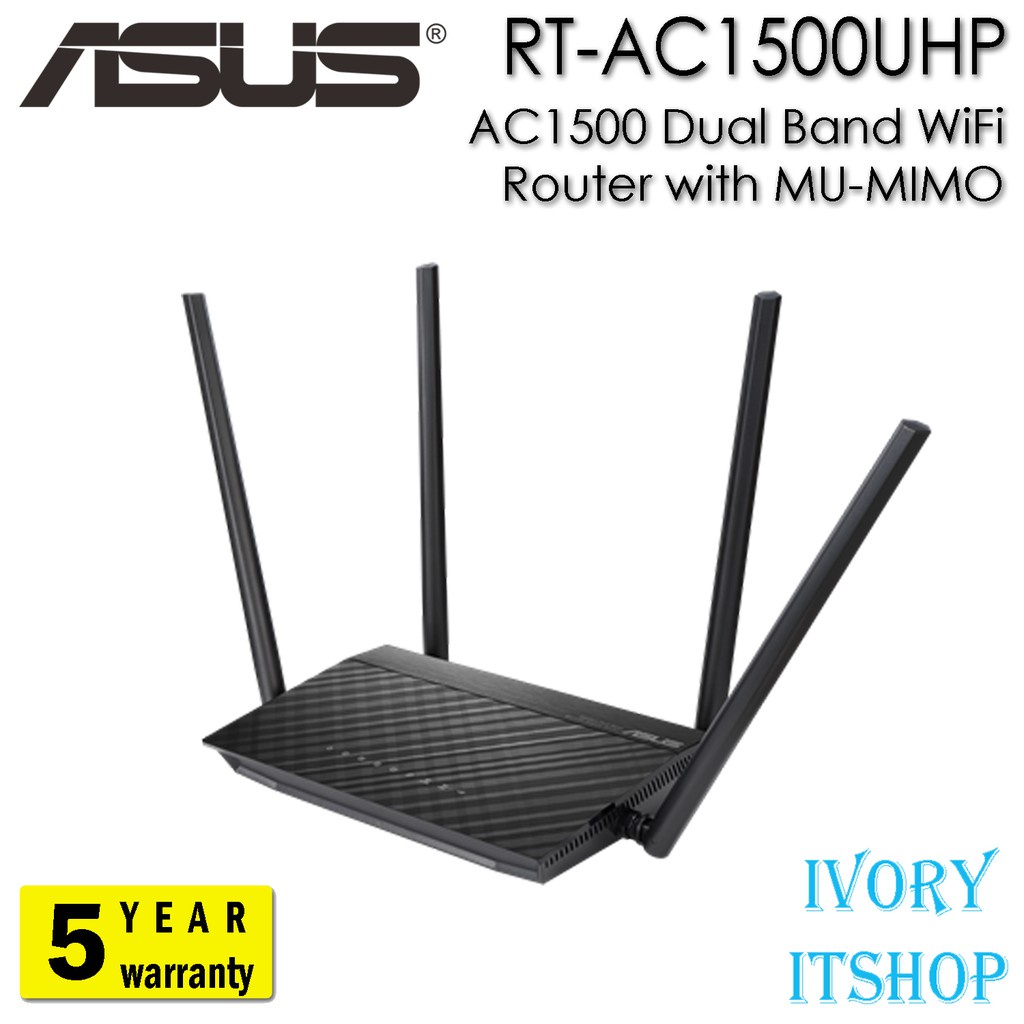 Asus เราเตอร์ RT-AC1500UHP AC1500 Dual Band Wi-Fi Router with MU-MIMO ...