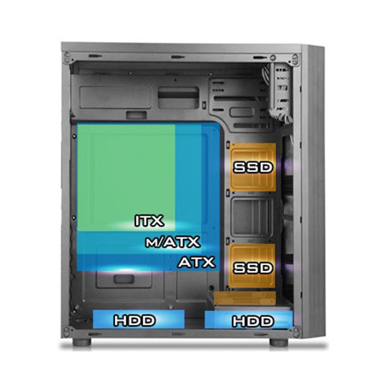 ITSONAS ATX Case (NP) Inpower RGB (Black) - advice_officialshop - ThaiPick