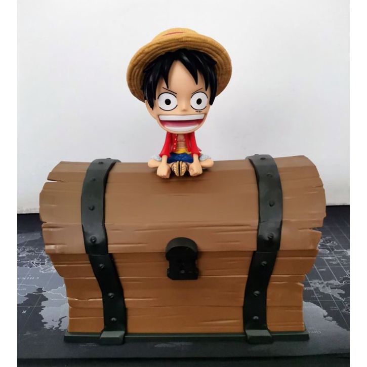 มือ1 ของแท้100 ️บัคเก็ตหีบสมบัติลูฟี่วันพีช ถังป๊อปคอร์นวันพีช One ...