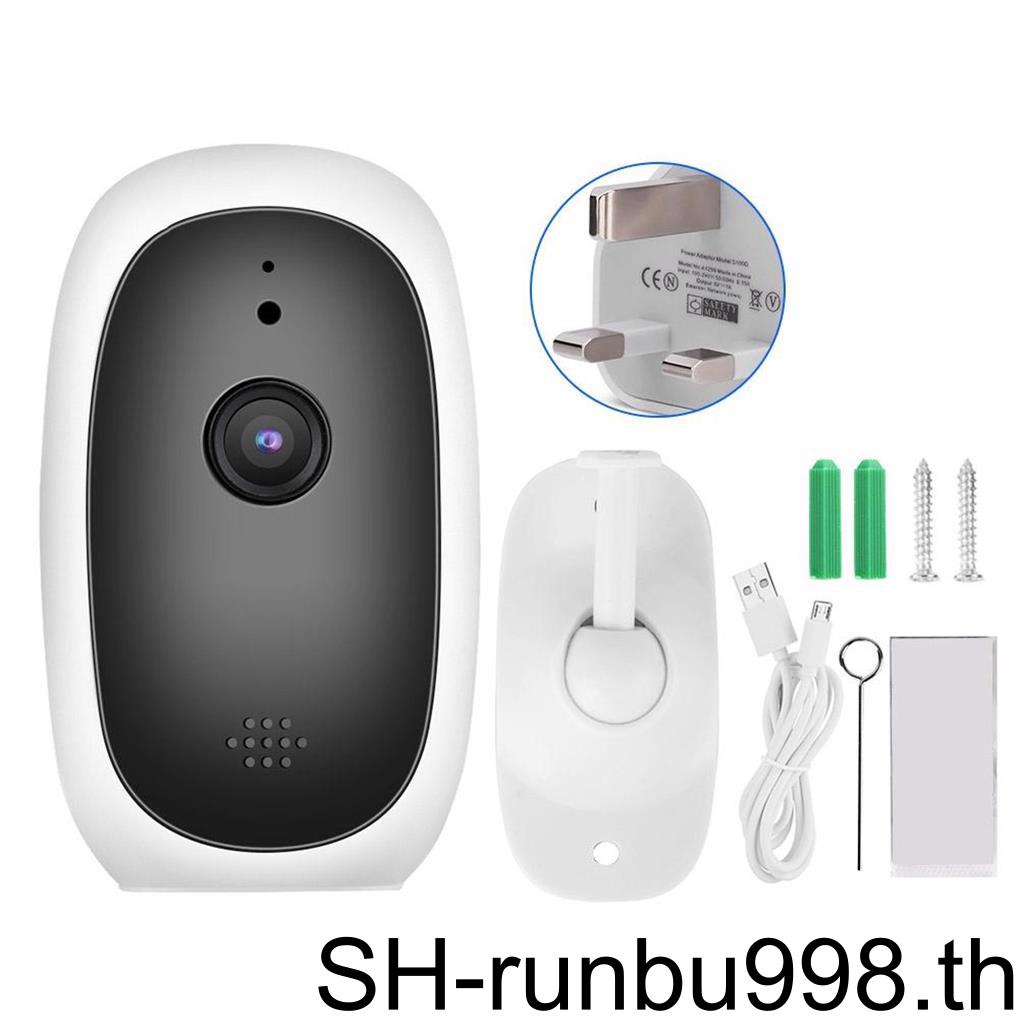 กล้องวงจรปิดไร้สาย 110-240V Mini 720P HD Wifi IR Plug PIR Vision ...