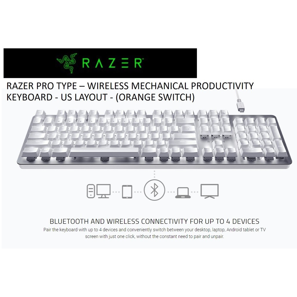 RAZER PRO TYPE - WIRELESS MECHANICAL PRODUCTIVITY KEYBOARD - US LAYOUT ...